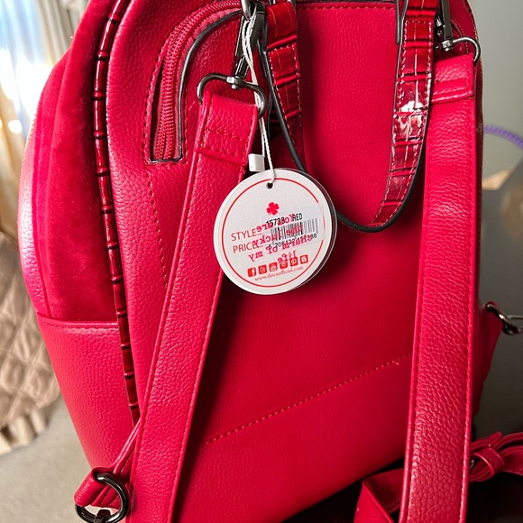 Doca | Accessories | Nwt Doca Backpack Gorgeous Hot Red Color New With ...